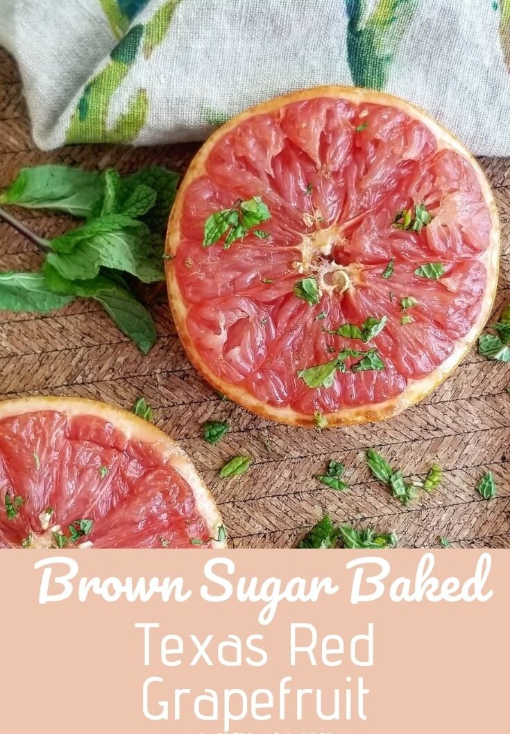 Easy Oven-Baked Grapefruit with Brown Sugar and Mint | Black Allergy Mama